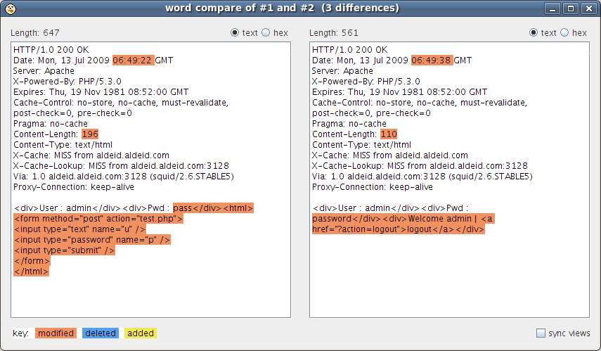 BurpSuite:Comparer - aldeid