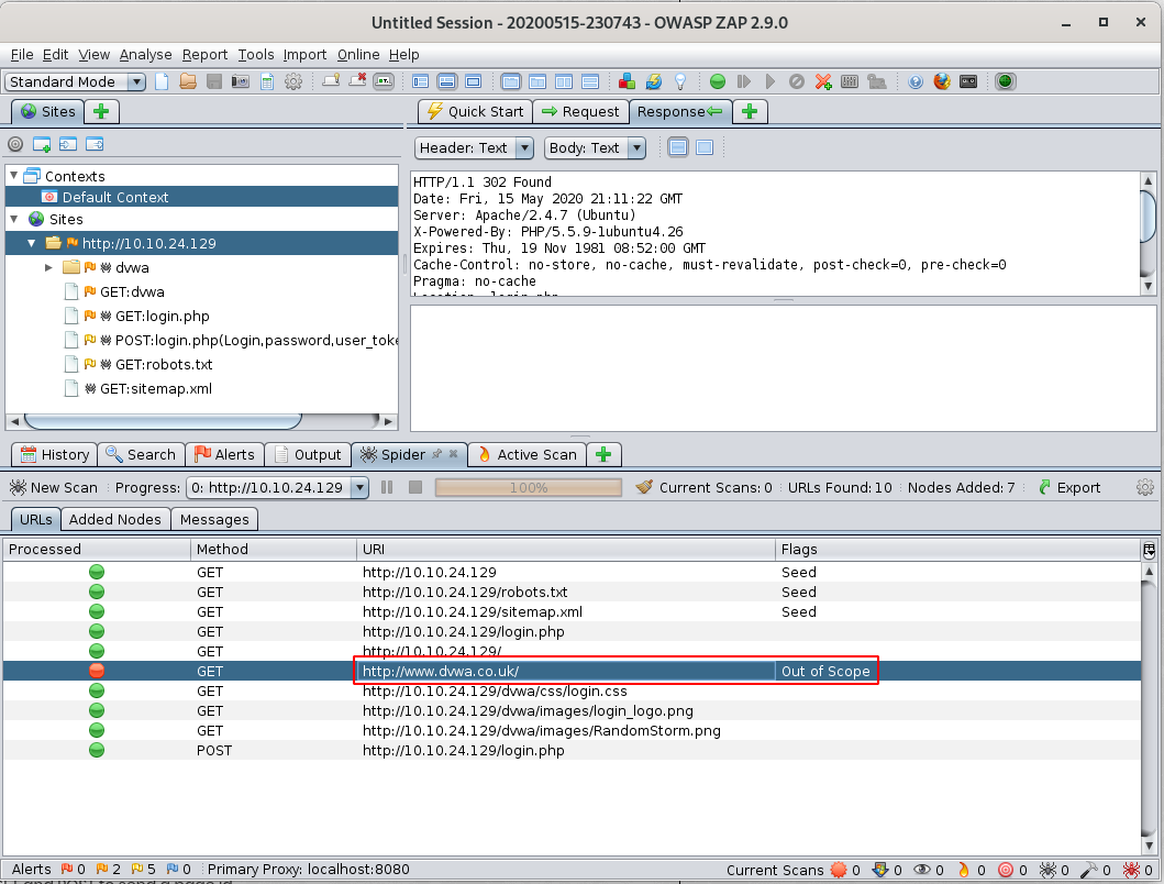 TryHackMe-RP-Web-Scanning - aldeid